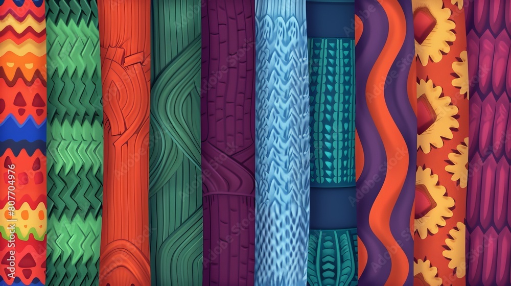 An illustration of a wool knit sweater fabric texture with a modern ...