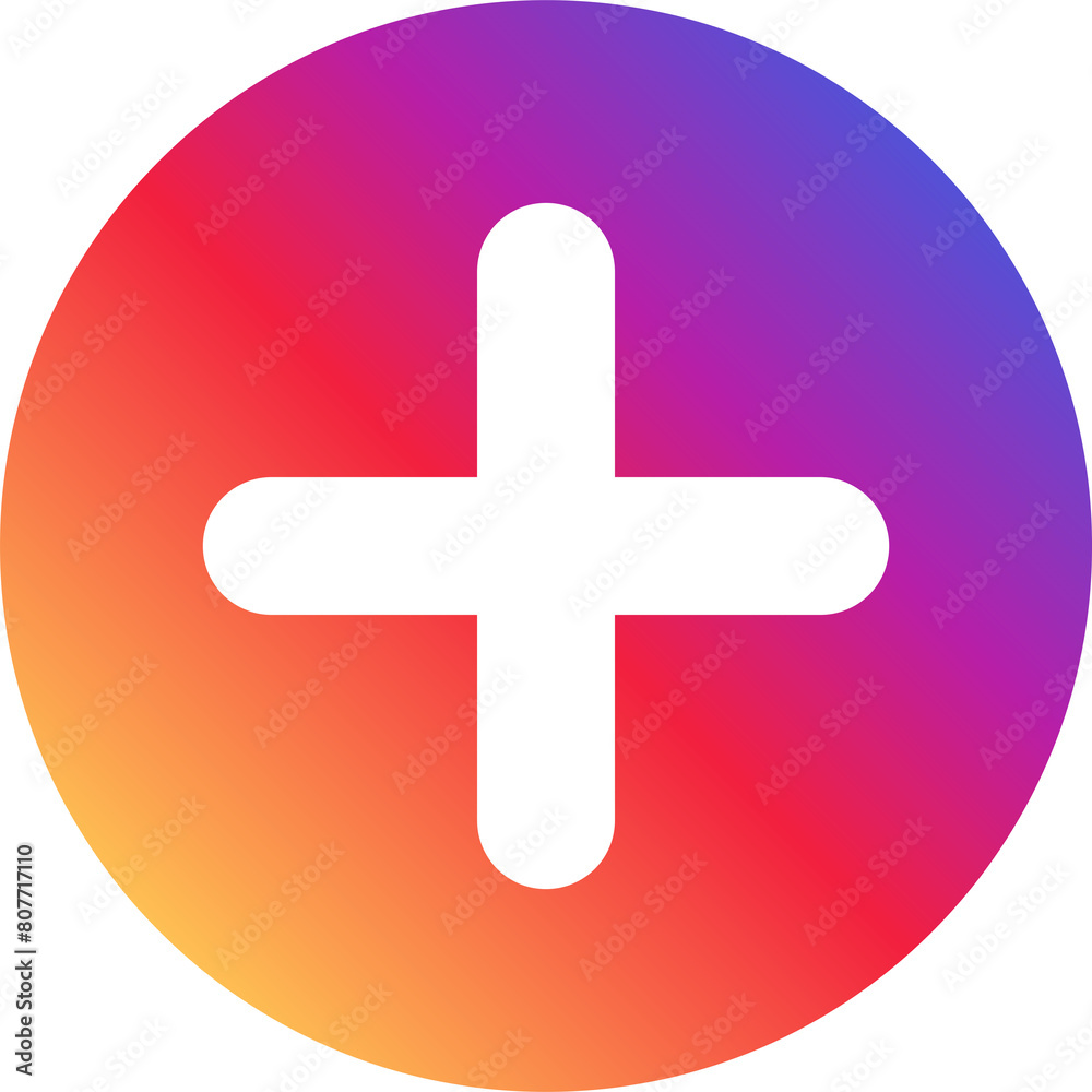 Instagram Plus Sign Icon Instagram Gradient App Stock Illustration ...