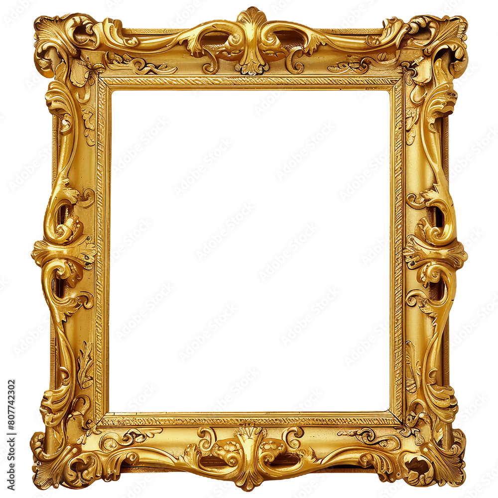 The golden retro, magnificent large and beautiful rectangular square ...