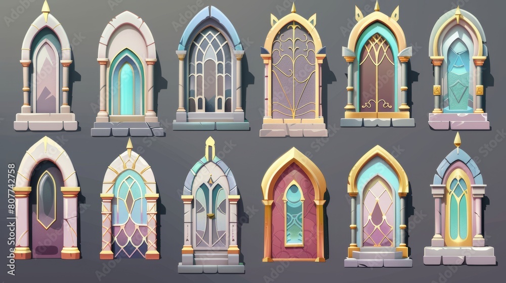 An Islamic or arabic window design for a mosque, castle, or palace ...