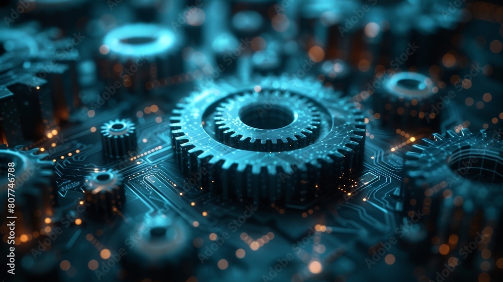 An illustration of the Cogs and gear wheels mechanism concept for ...