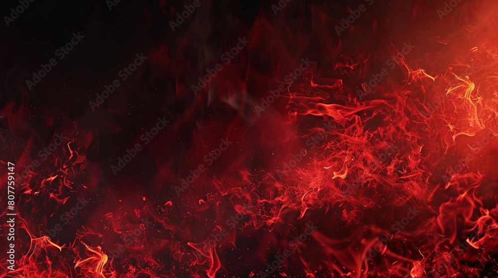 3d abstract hot flying ember shine. Realistic apocalyptic heat fog ...