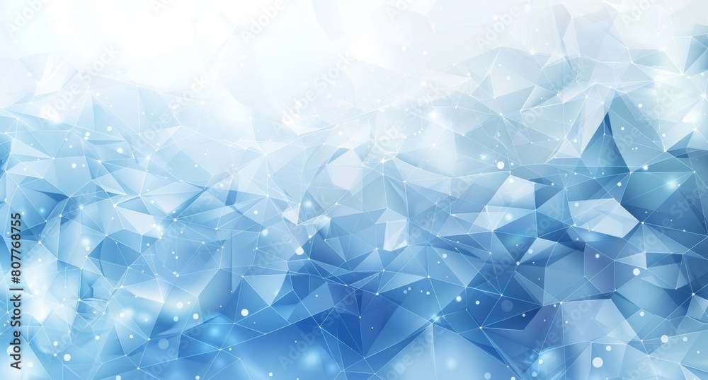 Abstract light blue and white geometric pattern with overlapping ...