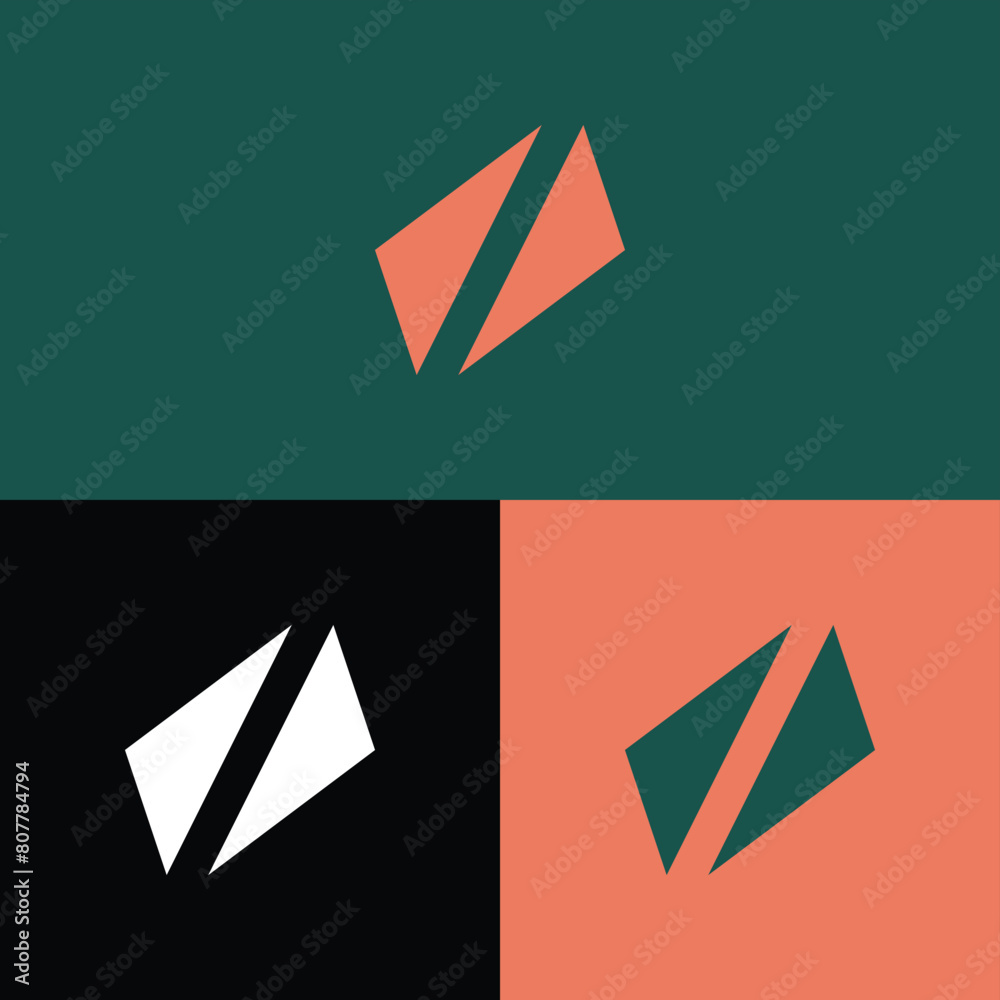 modern truncated parallelogram logo, suitable for fashion brand logos ...