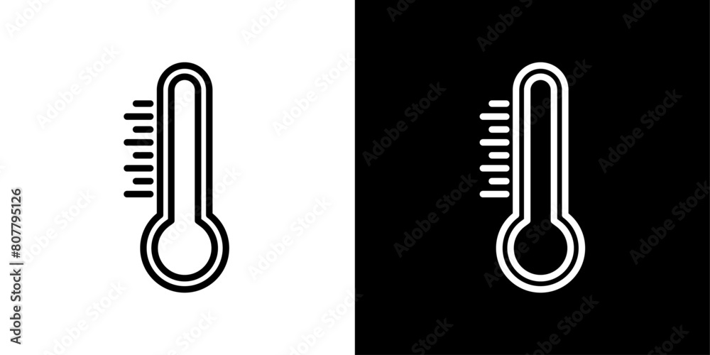 Temperature Gauge Icon Set. High and low thermometer vector symbols ...