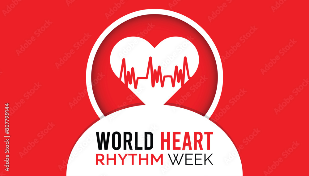 World Heart Rhythm Week observed every year in June. Template for ...