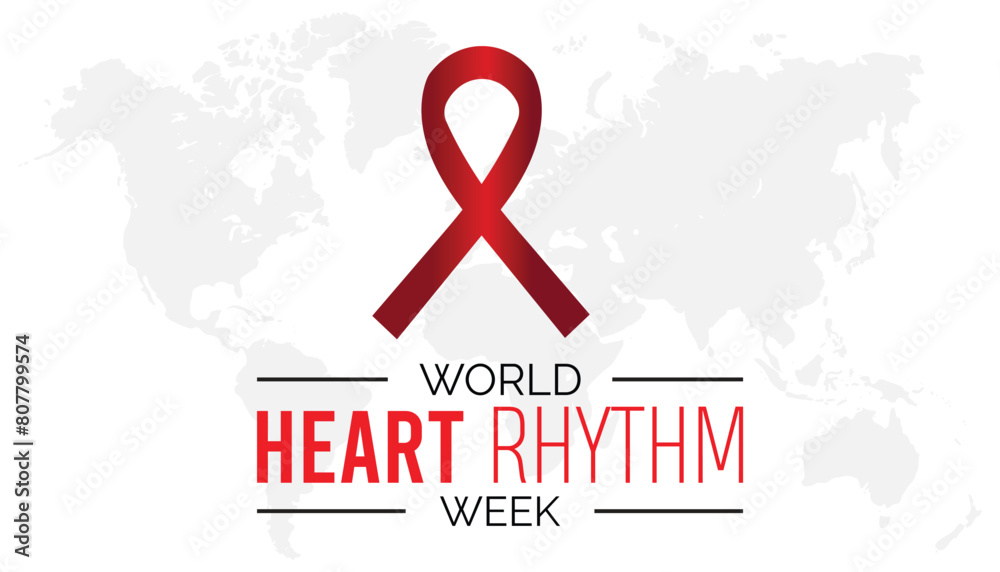 World Heart Rhythm Week observed every year in June. Template for ...