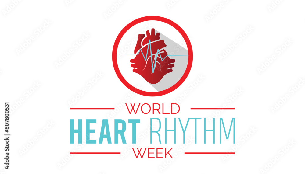 World Heart Rhythm Week observed every year in June. Template for ...