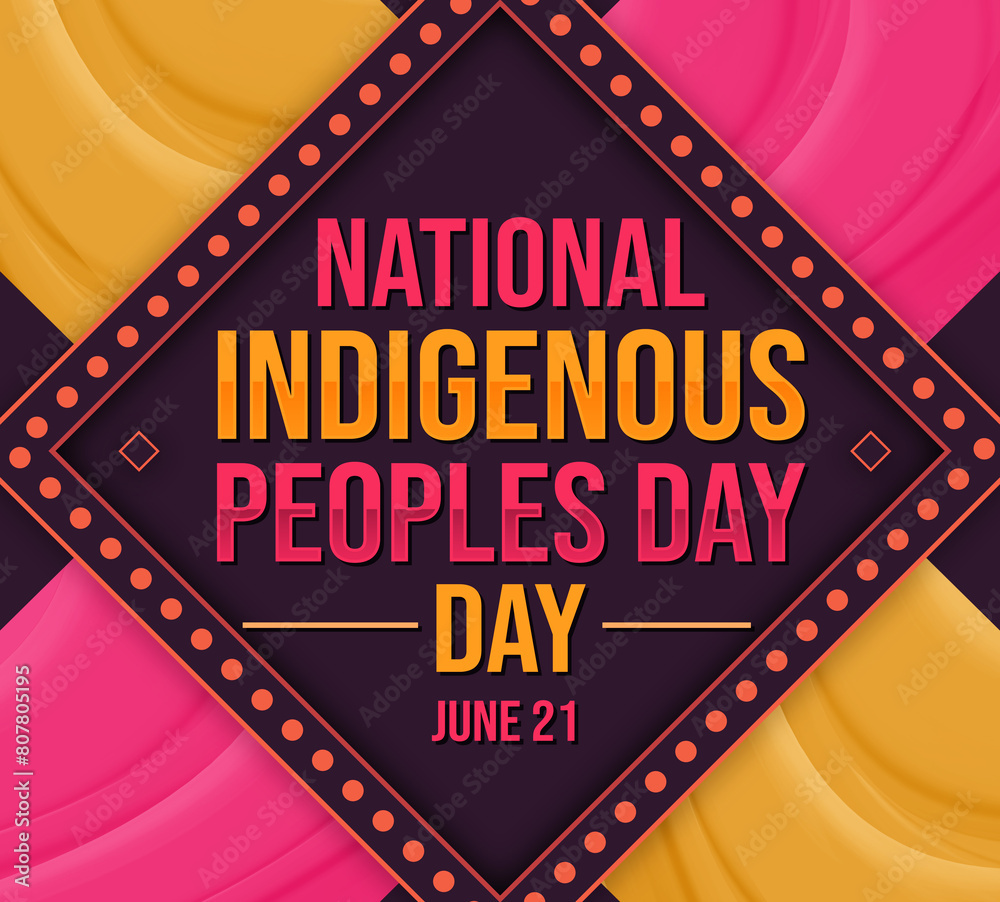 National Indigenous Peoples Day Wallpaper in Modern Colorful shapes ...