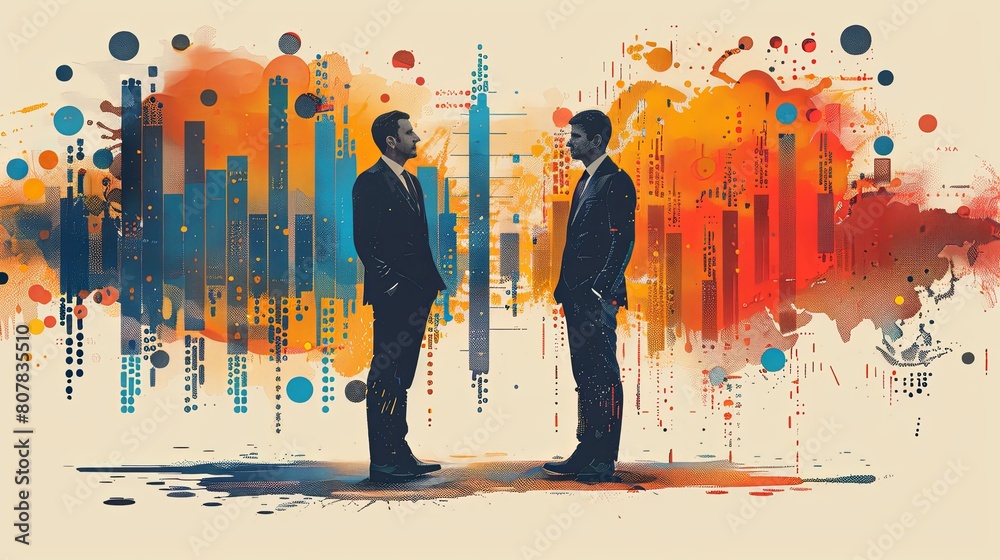 Vector illustrations for business, finance, cover, banner, poster or ...