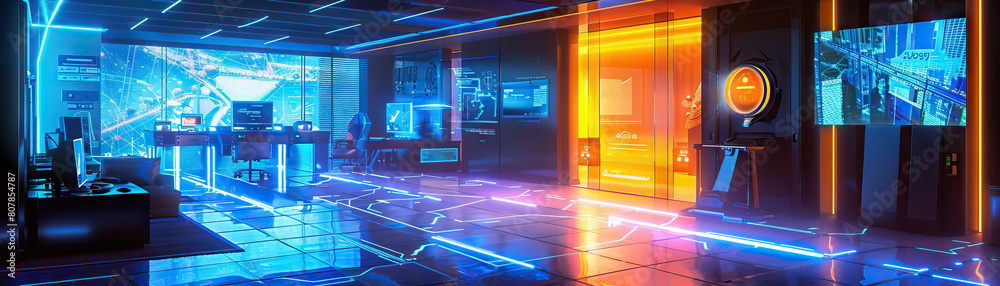 Virtual Reality Gaming Studio Floor: Showing motion capture studios, VR ...