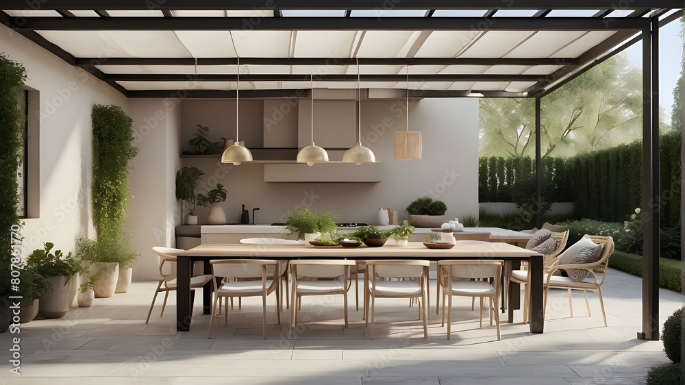 Tranquil Patio Escape: Modern Furniture HavenDiscover a tranquil patio ...