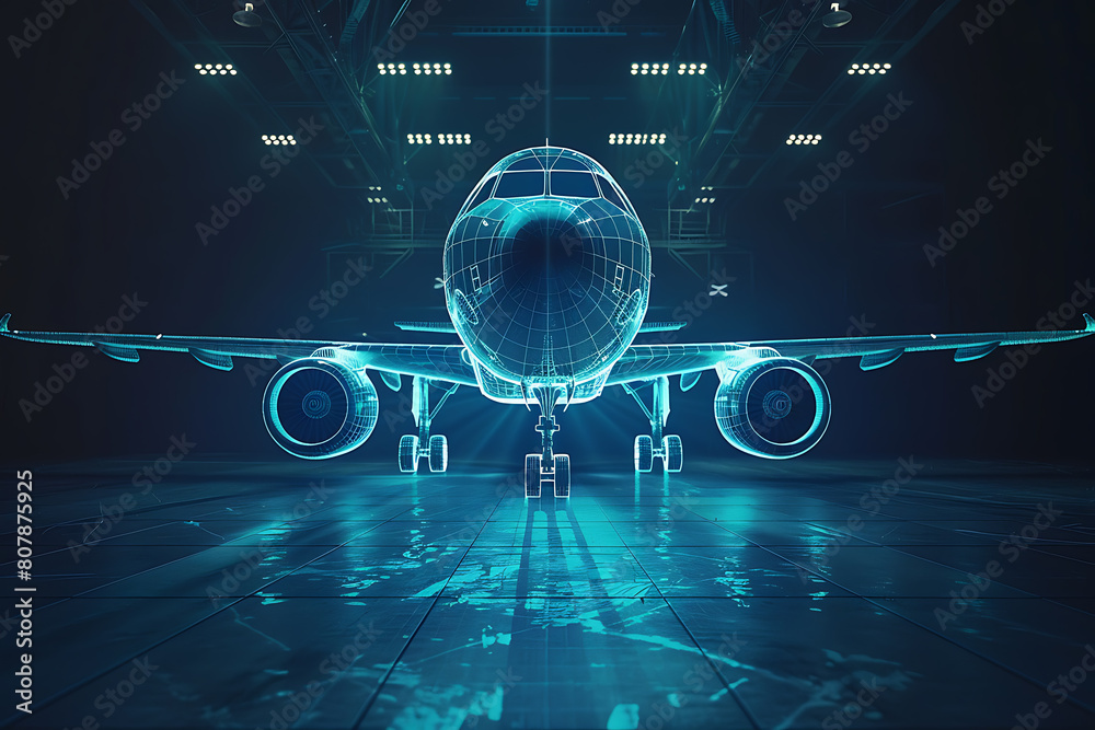 Experience a mesmerizing wireframe visualization against a radiant ...