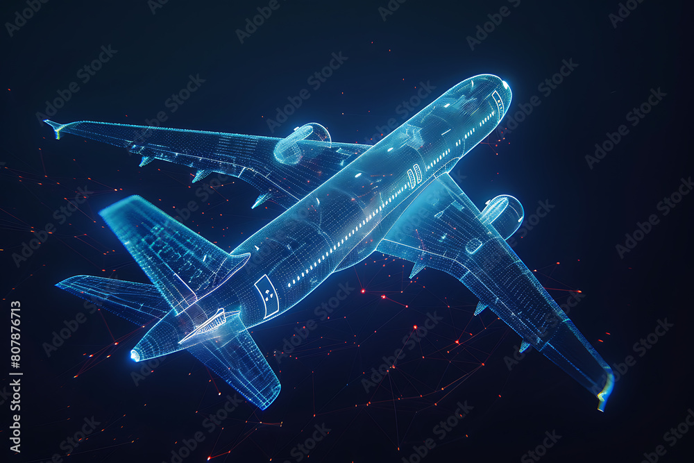 Experience a mesmerizing wireframe visualization against a radiant ...