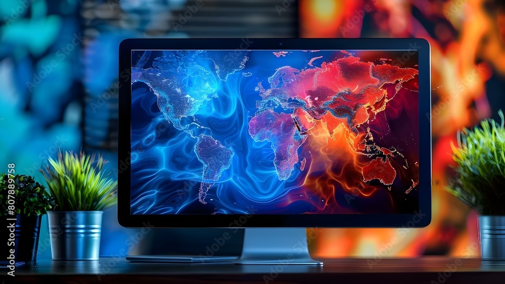 Analyzing Climate Change Through a Global Heatmap Displayed on a ...