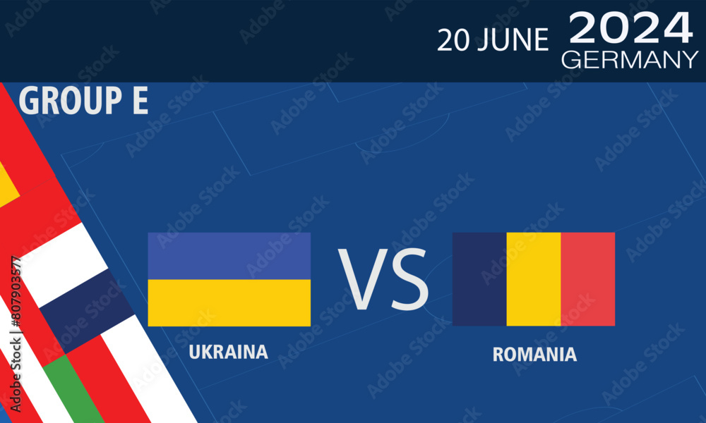 Ukraine vs Romania Match Design Element. Flags Icons with transparency ...