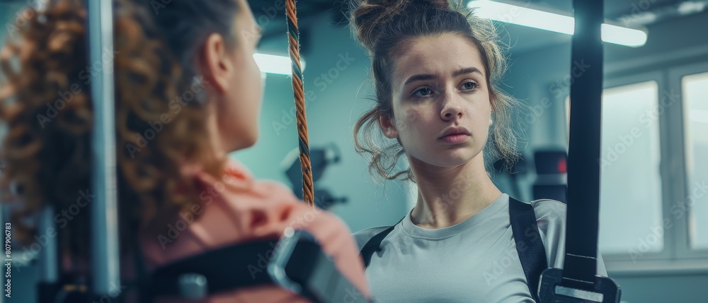 Patient with Trauma Undergoing Rehabilitation Physiotherapy on ...