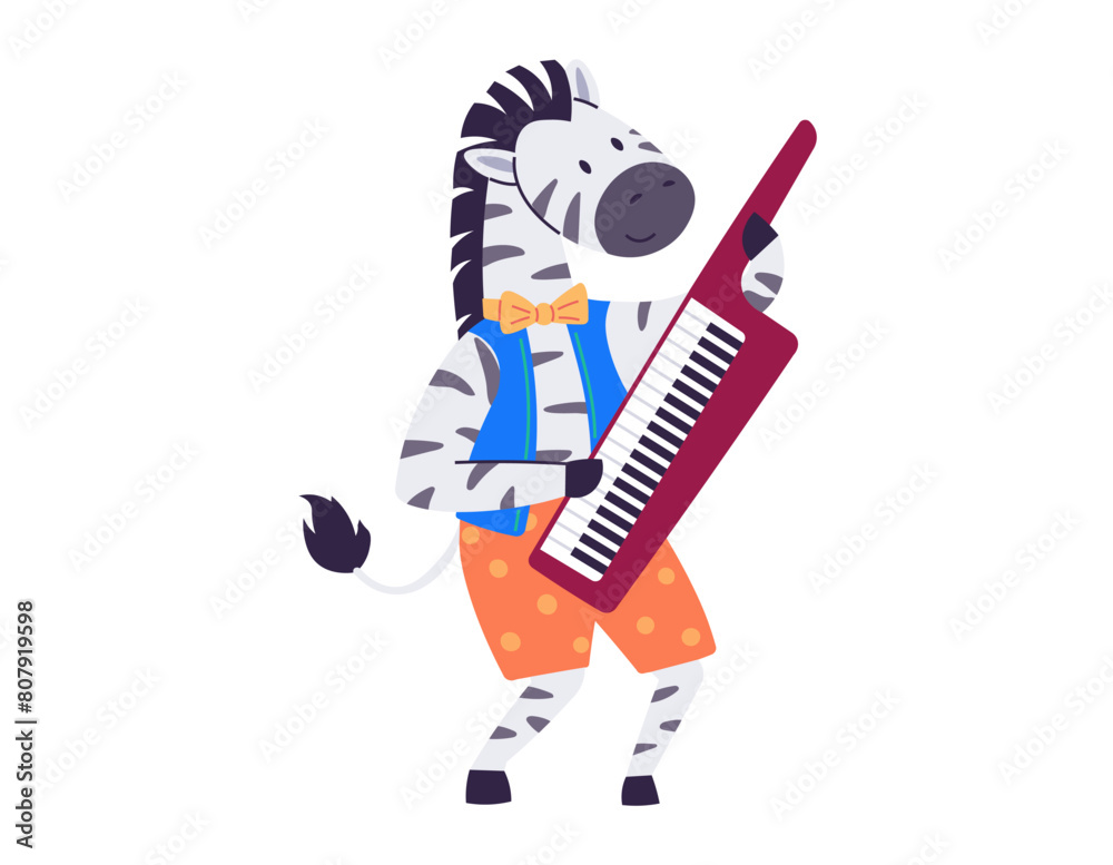 Animal music vector illustration. The enchanted event in zoo is ...