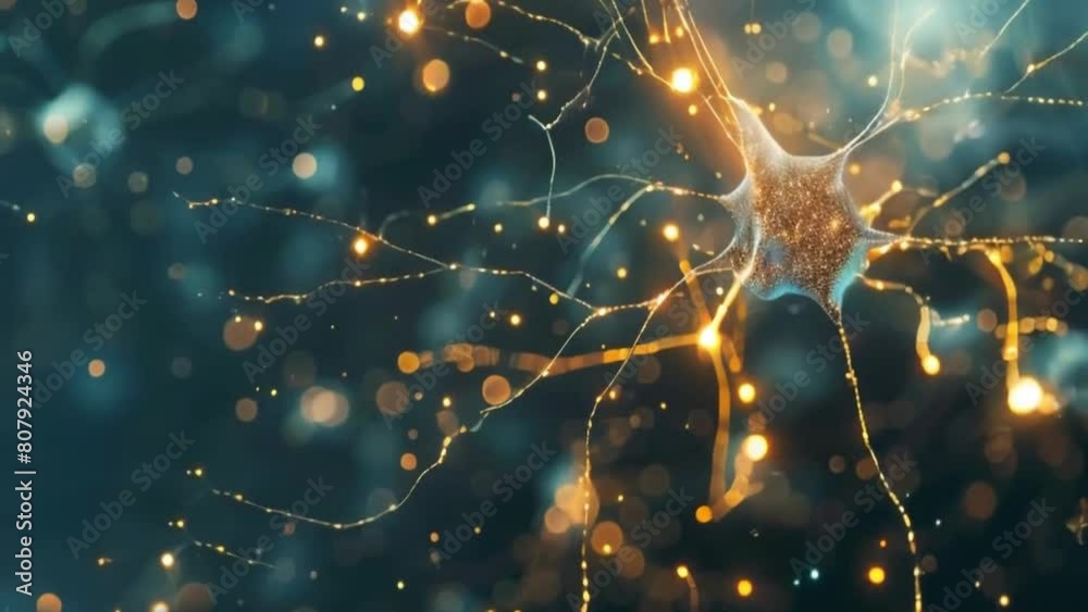 AI, Machine learning visualization as human brain neurons digital ...