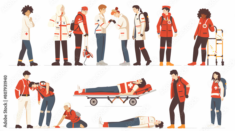 First aid response for cardiac arrest emergency treatment procedures ...