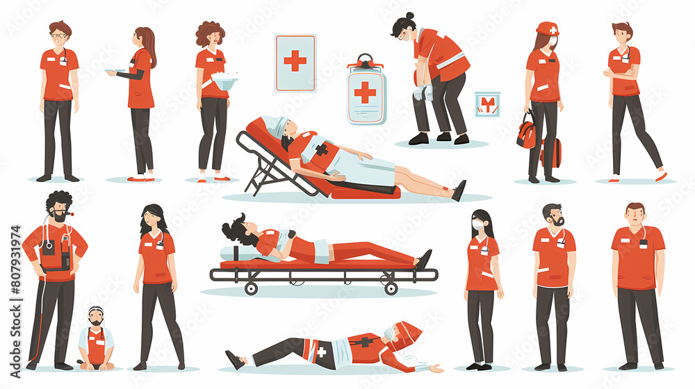 First aid response for cardiac arrest emergency treatment procedures ...