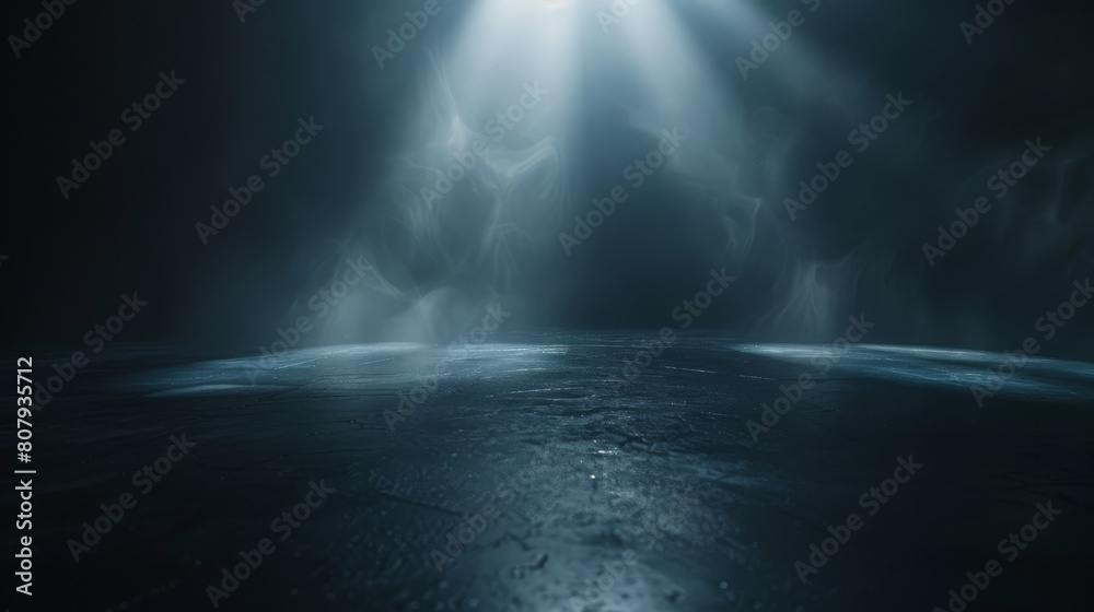 The dark stage shows, dark background, an empty dark scene, neon light ...