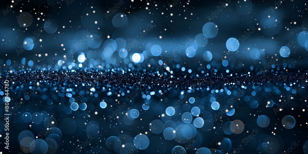 Blue glitter background for festive designs like cards and social media ...