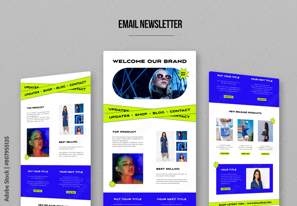 Email Newsletter Layout Stock Template | Adobe Stock