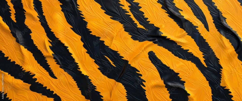 Black and Orange Tiger Stripes Pattern, yellow background, high ...
