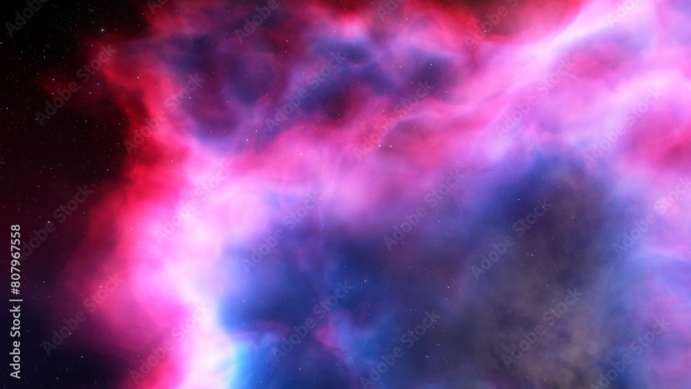 red-violet nebula in outer space, horsehead nebula, unusual colorful ...