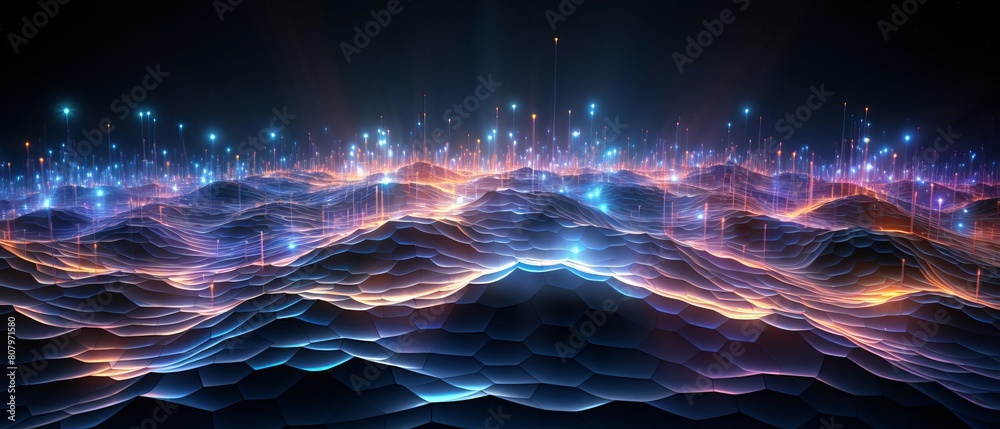 Conceptual vortex of dynamic polygons imagined as a visual metaphor for ...