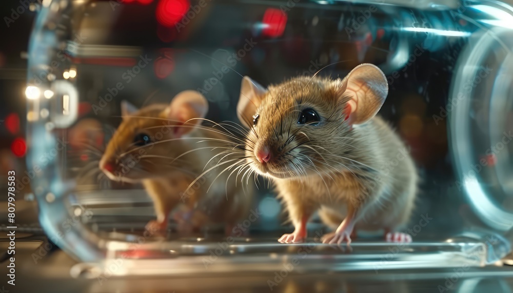 Curious Laboratory Mice in Controlled Environment - This prompt could ...