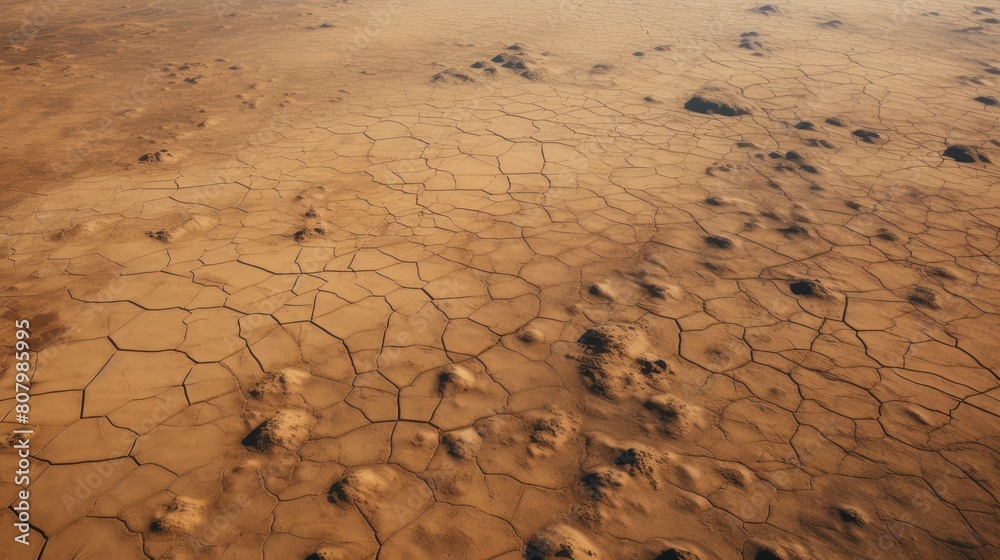 cracked and barren desert landscape, once a thriving ecosystem. Stock ...