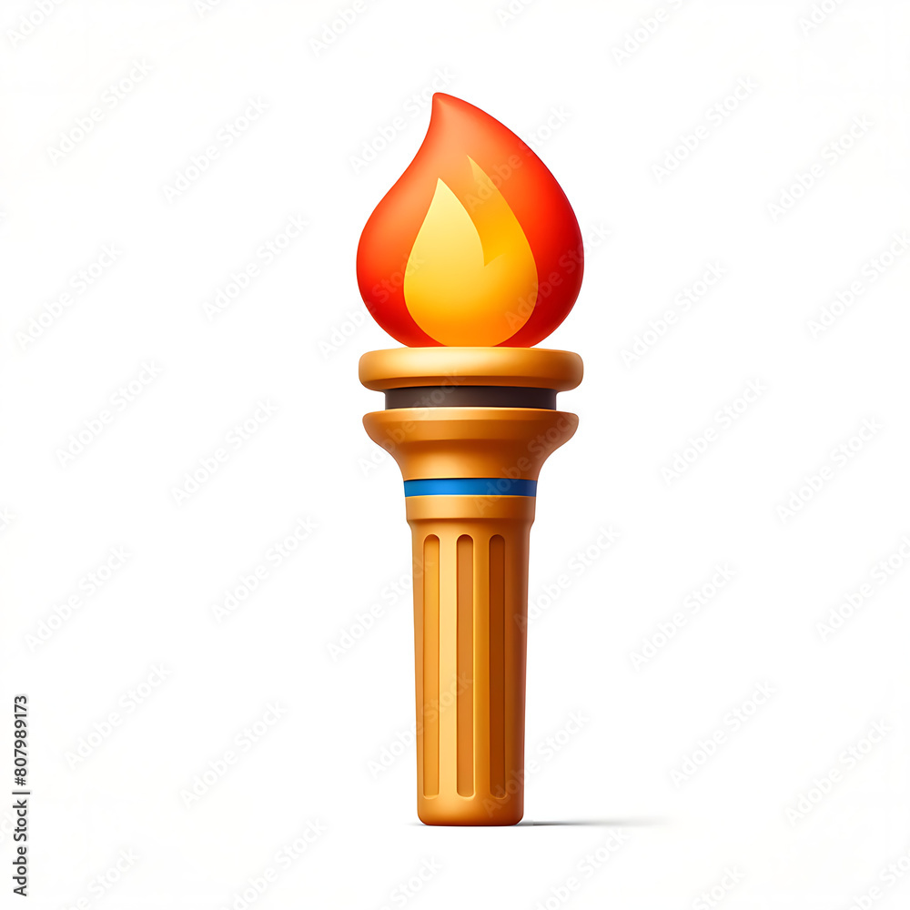 flambeau avec flamme Stock Illustration | Adobe Stock