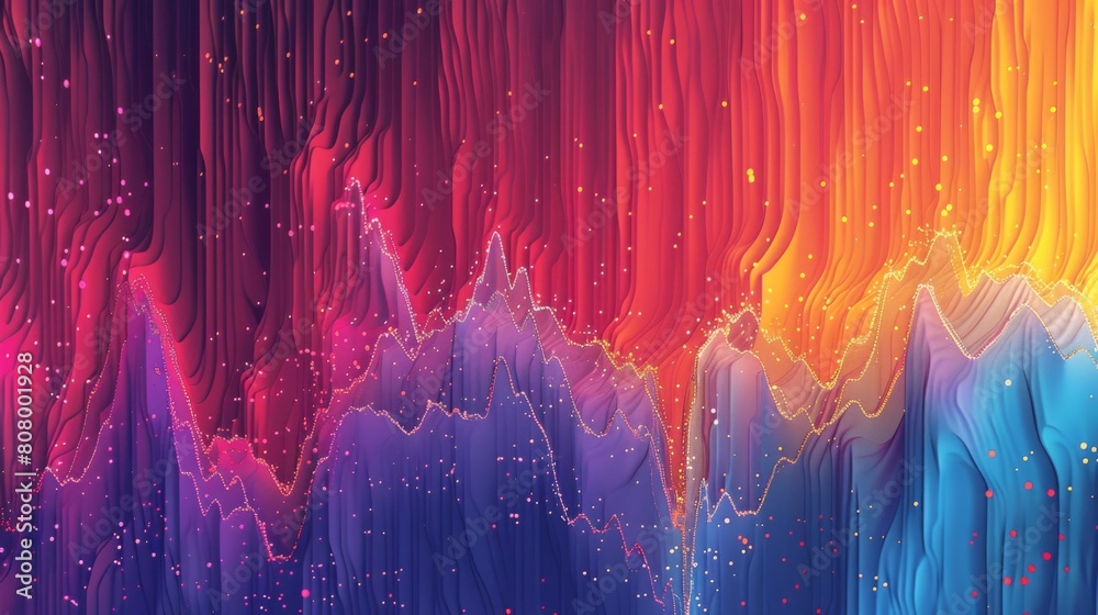 A heat map displaying data density and intensity through color ...