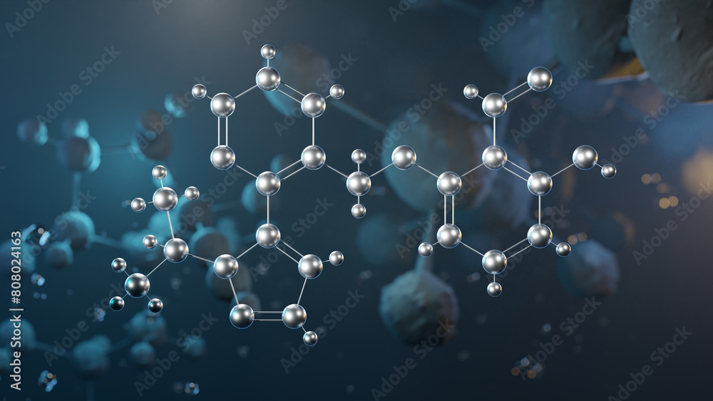 voxelotor molecular structure, 3d model molecule, thrombosis agents ...