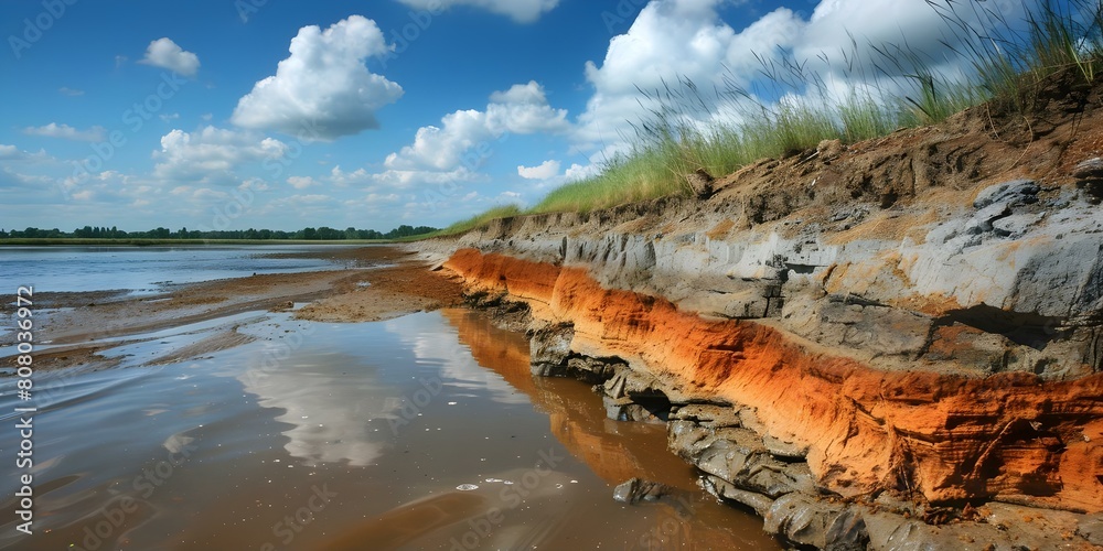 Estuary sediment deposition accumulation of sediment in estuary section ...