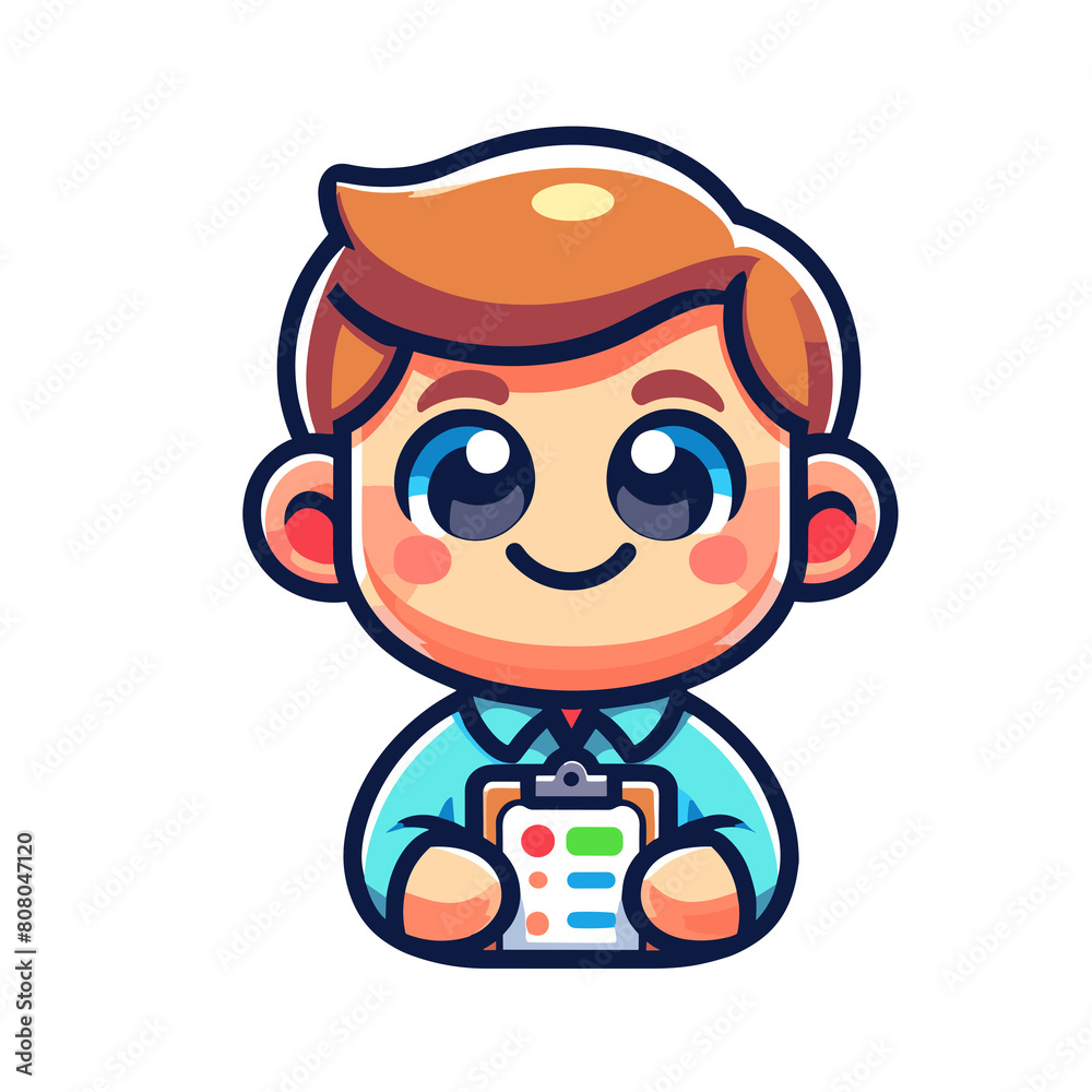 Cartoon-style Illustration of a Friendly Event Planner Character ...