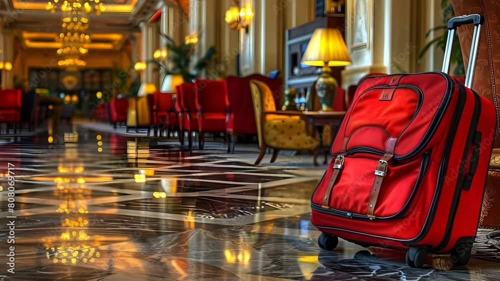 Missing Luggage at Airport or Luxury Hotel Lobby. Concept Lost Luggage ...