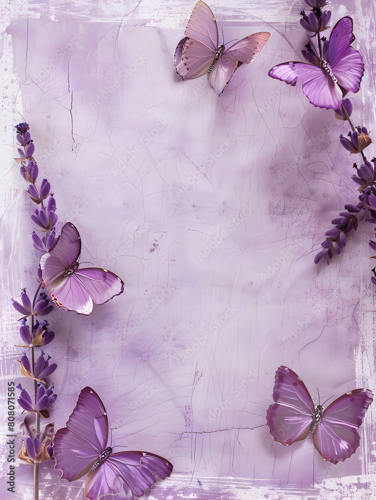 A purple background with a purple butterfly on it. The butterflies are ...