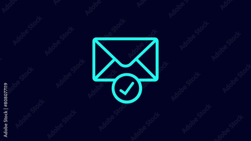 Mail box with check mark. Message icon isolated and check mark icon ...