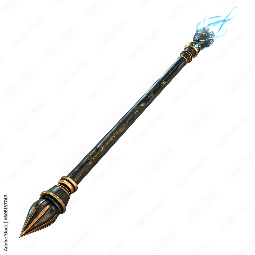 Magic wand Wizard tool on transparent background, png Stock Photo ...