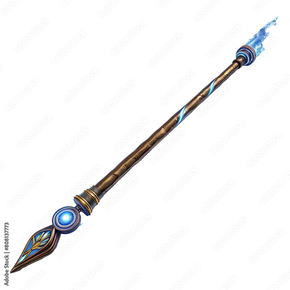 Magic wand Wizard tool on transparent background, png Stock Photo ...