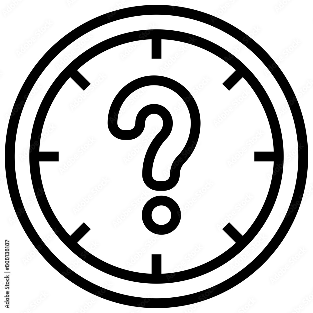 Clock,time and date,question mark,waiting,time.svg Stock Vector | Adobe ...