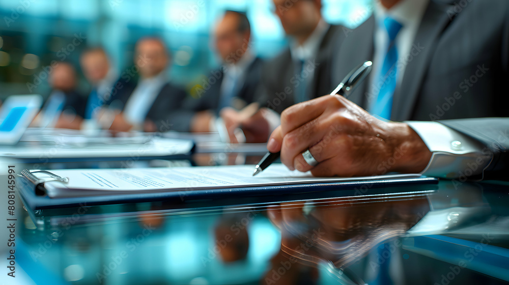 Professional Corporate Secretary Accurately Documenting Meeting Minutes ...