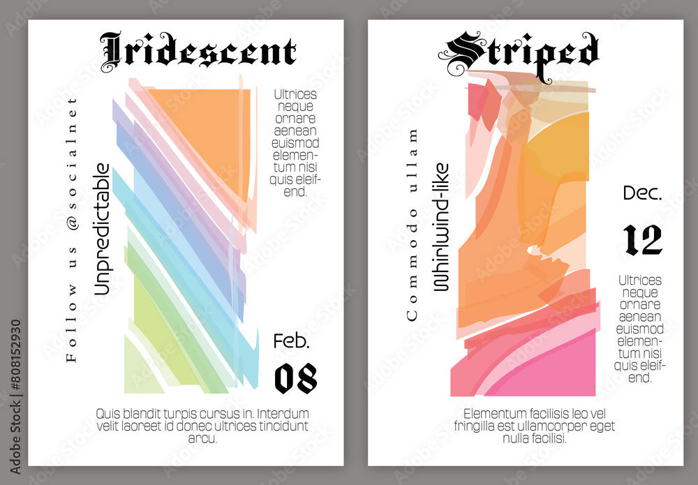 Flyer A4 with Abstract Shuttered Glass Shape Simple on White Background ...
