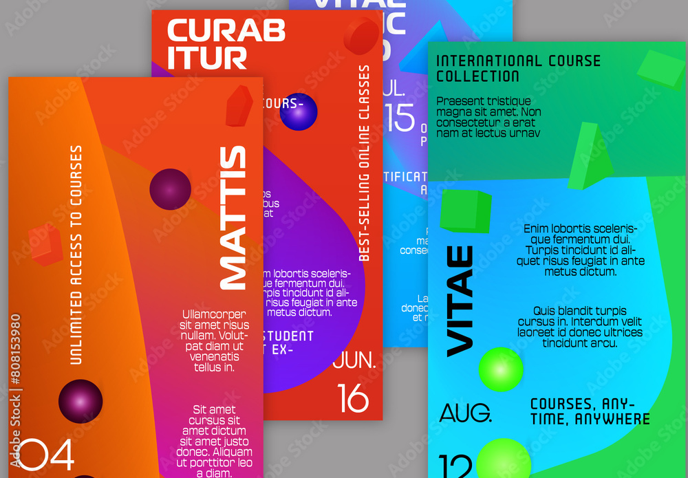 Social Media Story Vertical Post Layout Abstract Fluid 3D Neon Shape ...