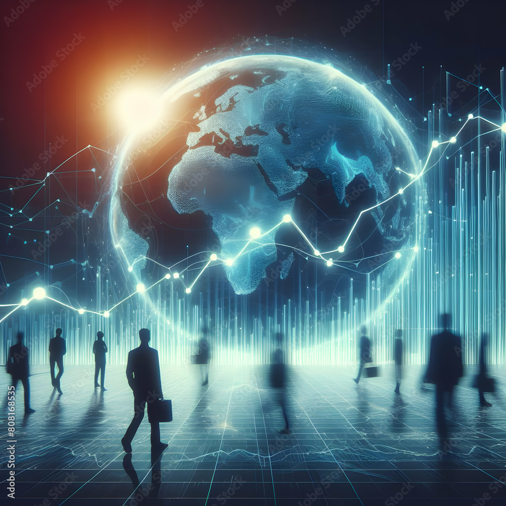 Digital Animation Depicting Rapid Growth of Worldwide Population Over ...