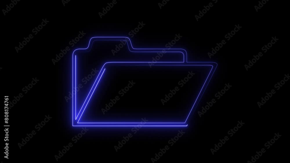 Vidéo Stock Glowing neon file folder sign. Glowing neon Folder icon ... Vidéo Stock Glowing neon file folder sign. Glowing neon Folder icon ...