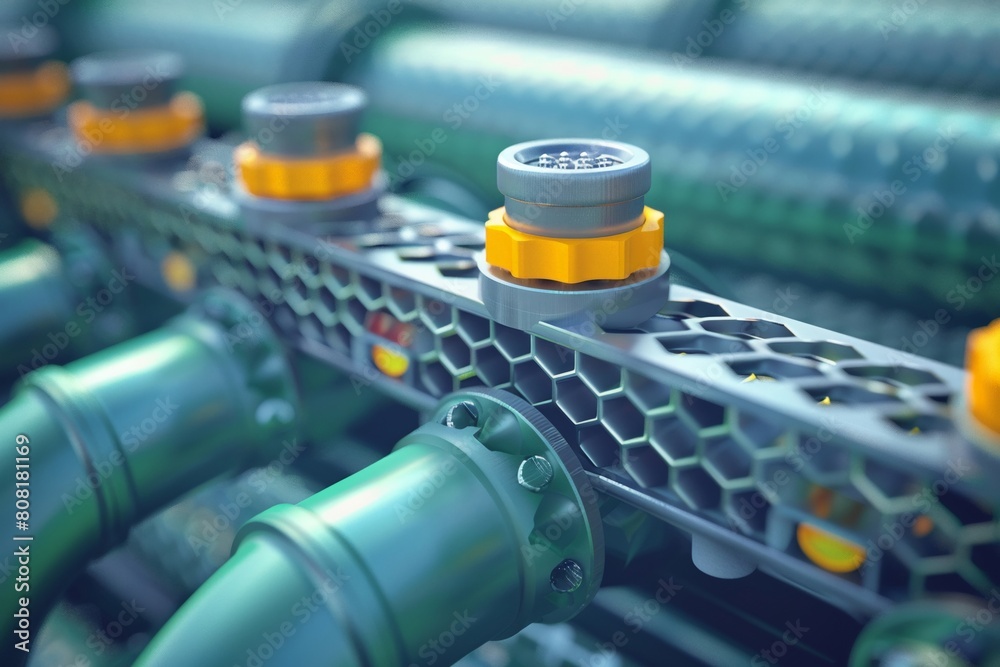 Focus on the heat exchanger section of a condenser unit Stock ...